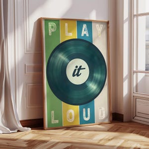 Retro Music Poster Vinyl Record Art, Music Lover Gift, Poster Art for ...