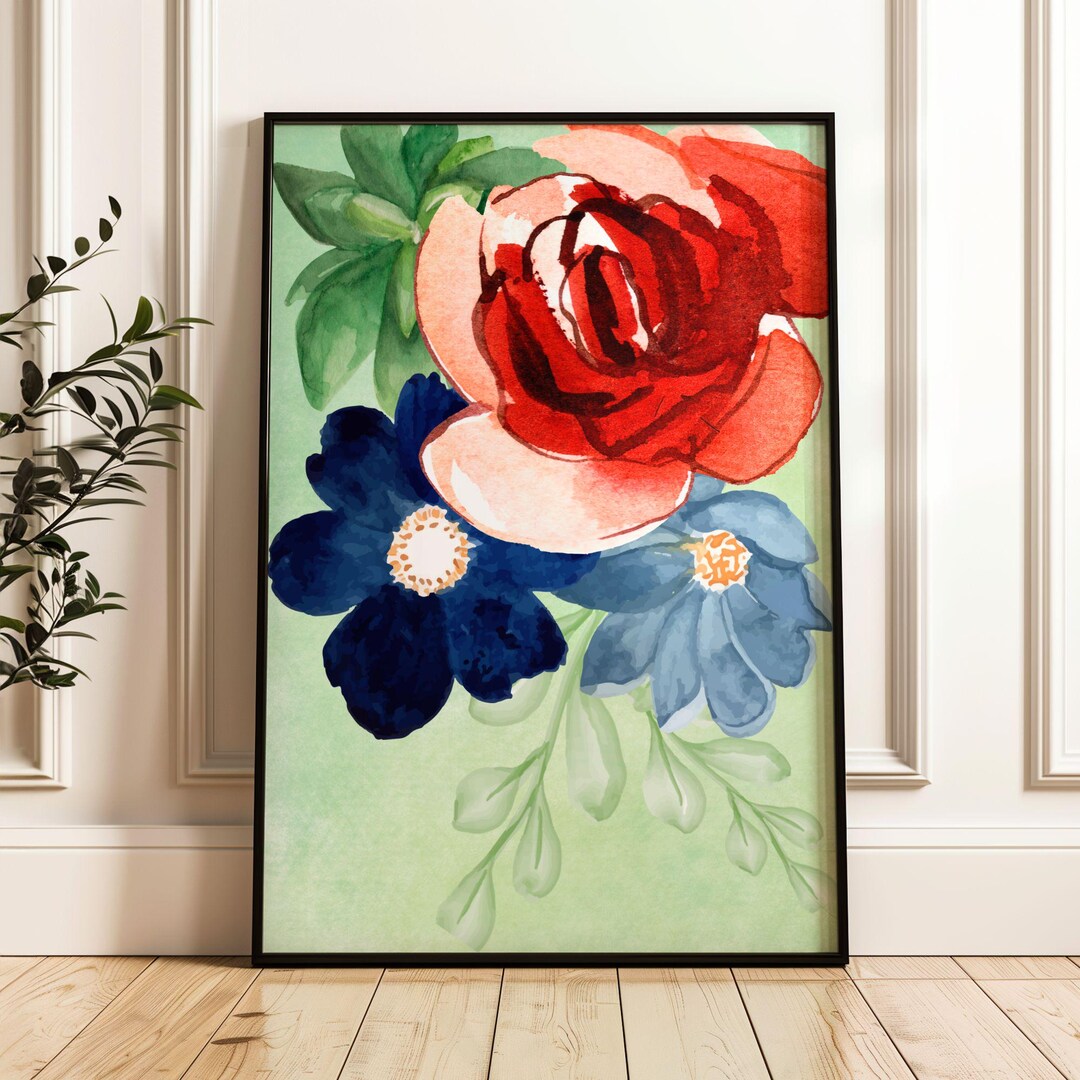 Floral Watercolor Matte Vertical Poster-poster Art Aesthetic, Dark ...