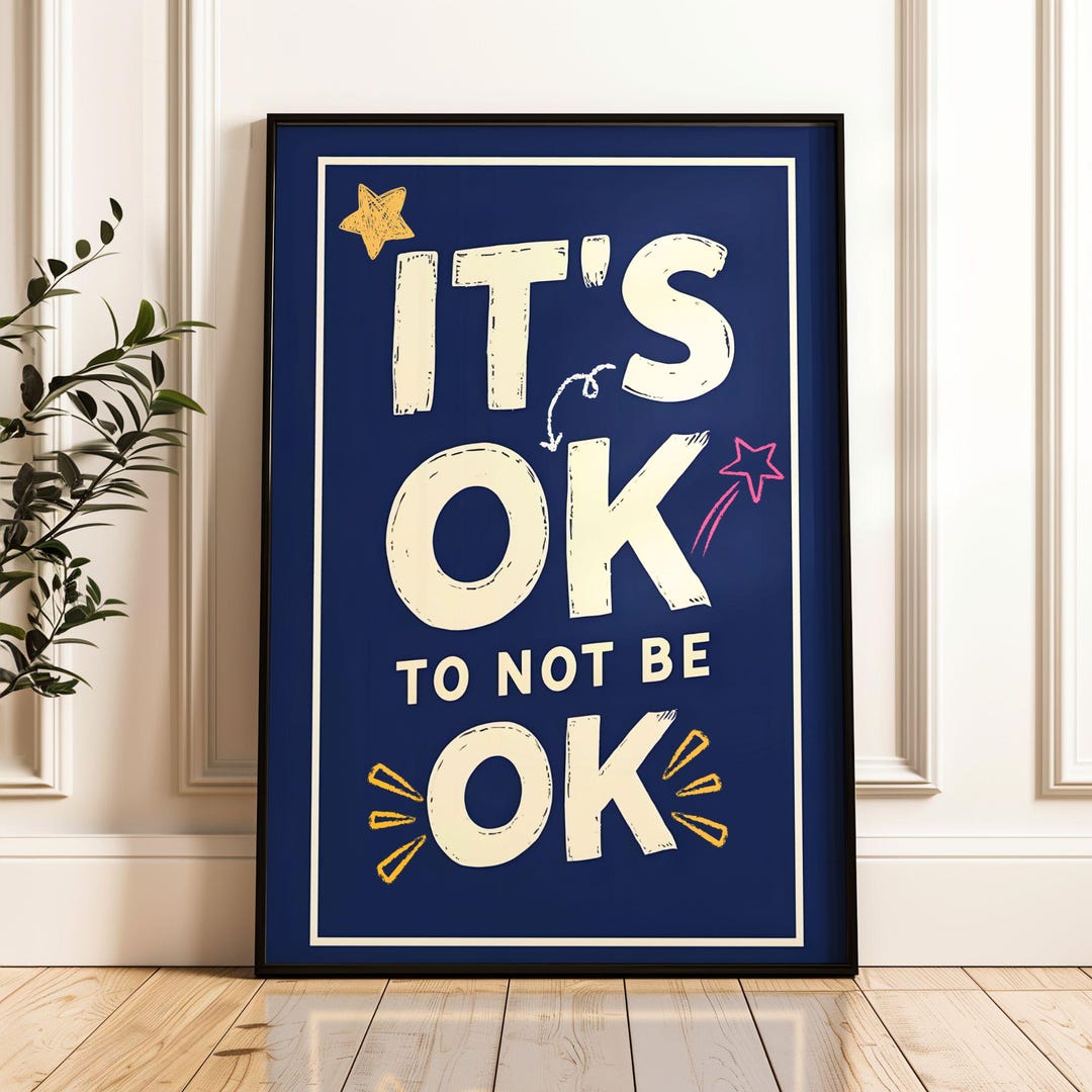 Motivational Poster Art-mental Health Poster, Classroom Motivational ...