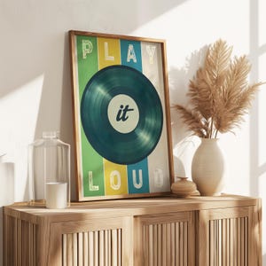 Retro Music Poster Vinyl Record Art, Music Lover Gift, Poster Art for ...