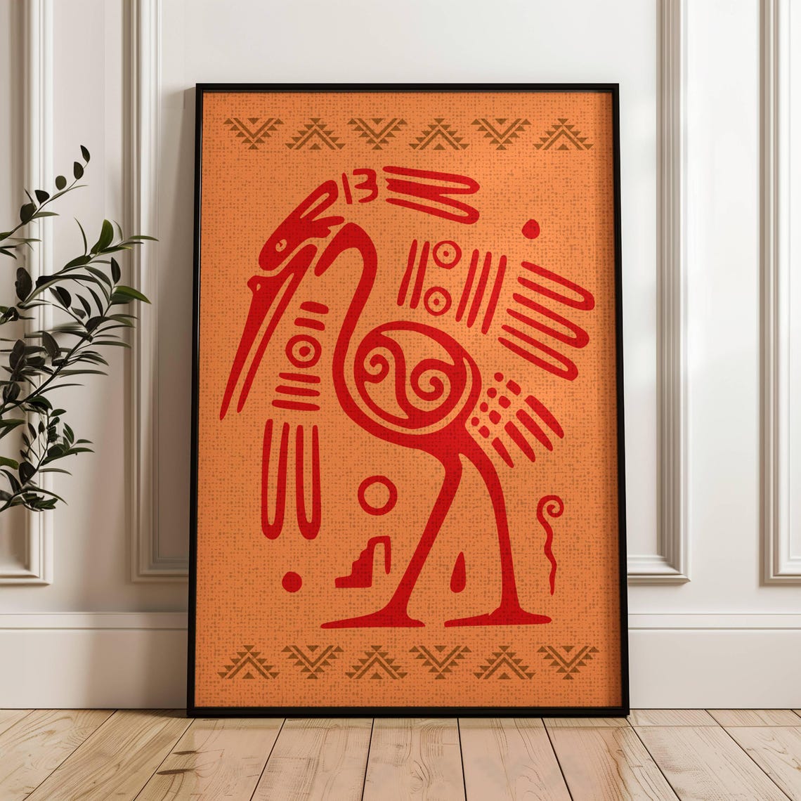 Aztec Wall Art Poster- Tribal Style Art Print, Bohemian Home Decor ...