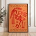 Aztec Wall Art Poster- Tribal Style Art Print, Bohemian Home Decor ...