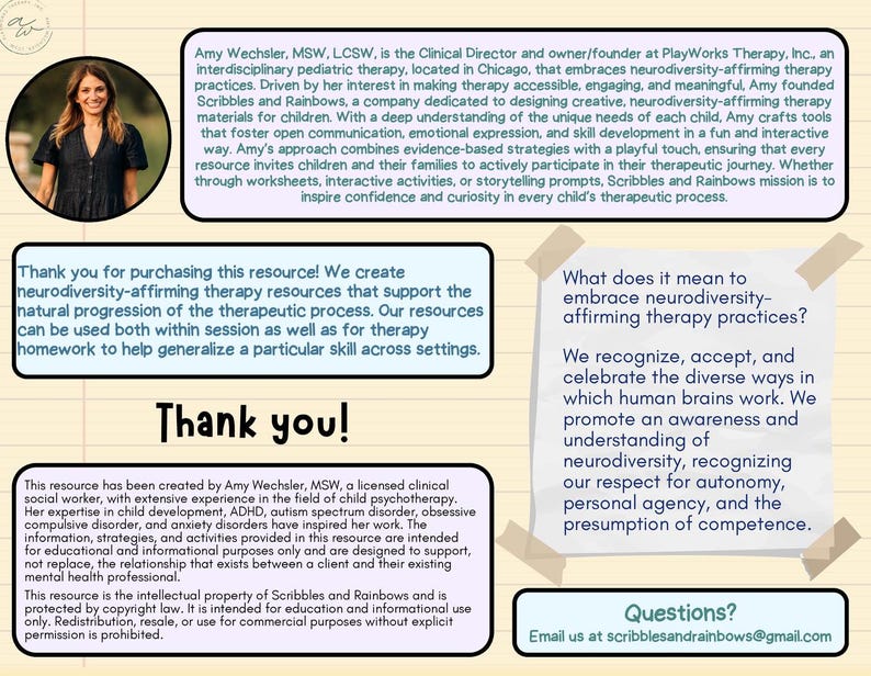 OCD Thought Cycle Worksheet Bundle for Kids | Printable Mental Health ...