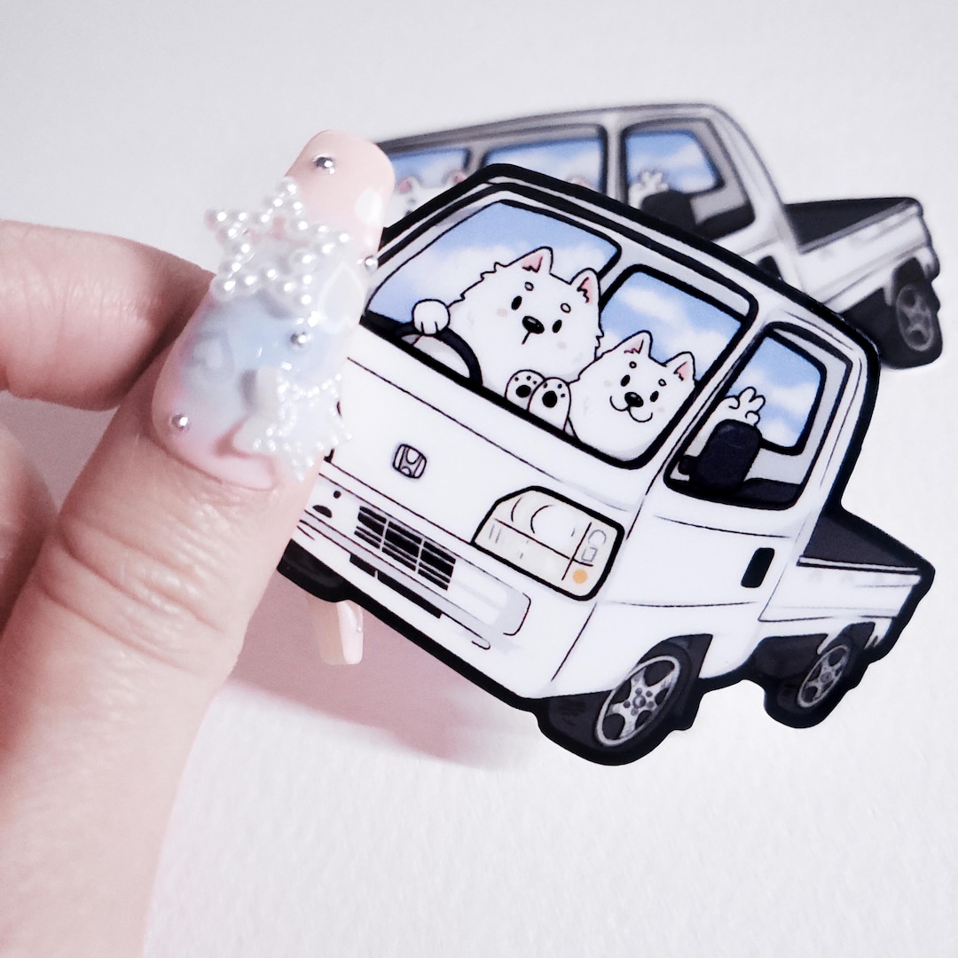 Kei-truck Samoyed Vinyl Sticker | Small Large Honda Sticker Water ...