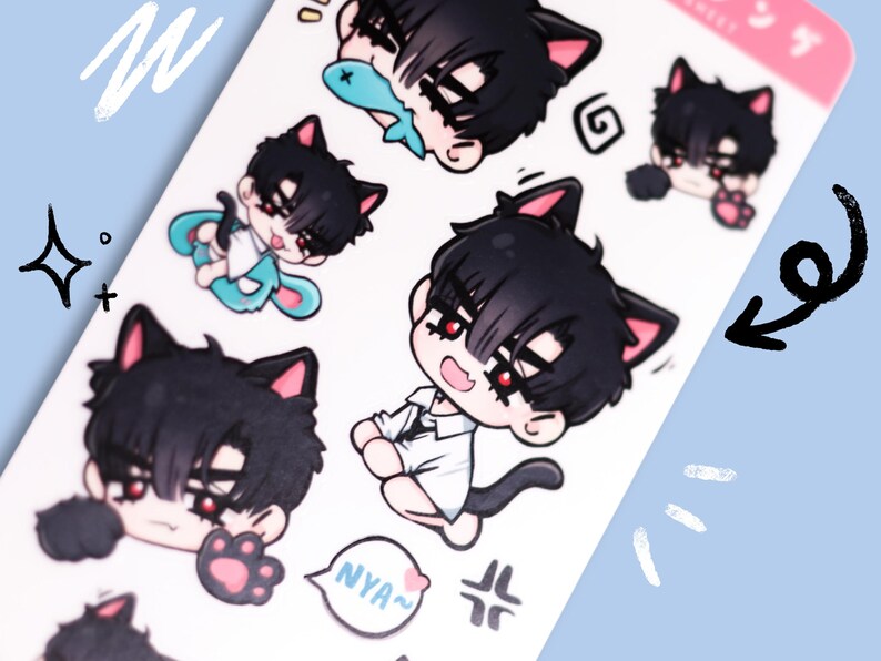 Alien Stage Ivan Kitty Decora Sticker Sheet - 3x7" Sticker Sheet, Matte ...