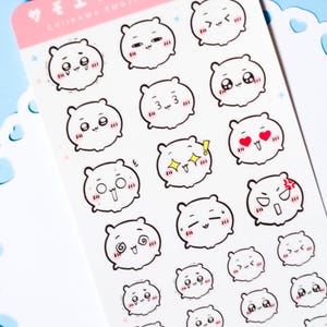 Chiikawa Emoji Emote Sticker Sheet • Matte Vinyl Water-resistant ...