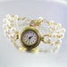 Beaded Bracelet Watch White Freshwater Pearl Bracelet Watch - Etsy