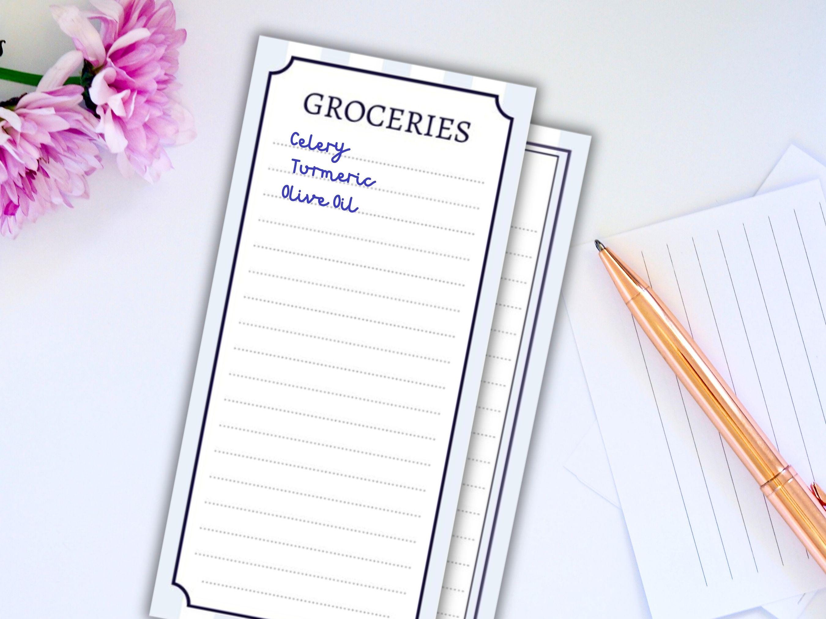 Grocery List Template Printable Food Shopping List Printable Notepad ...