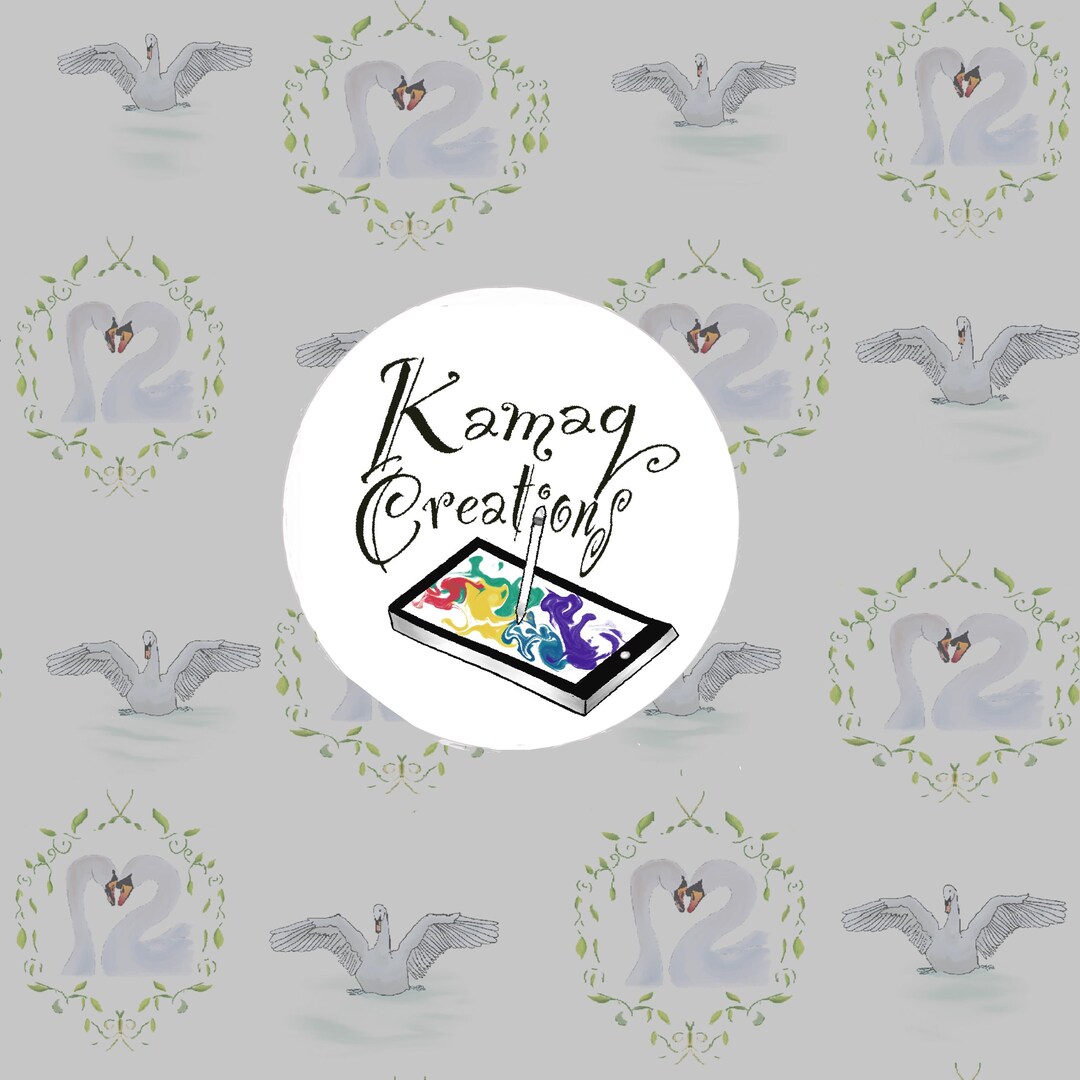 Swans Hand Draw Seamless Pattern PNG Flying Swan Couple Swan – Download ...