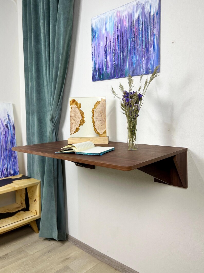 Wall-mounted Folding Table, Folding Table With Shelves, Space Saving ...