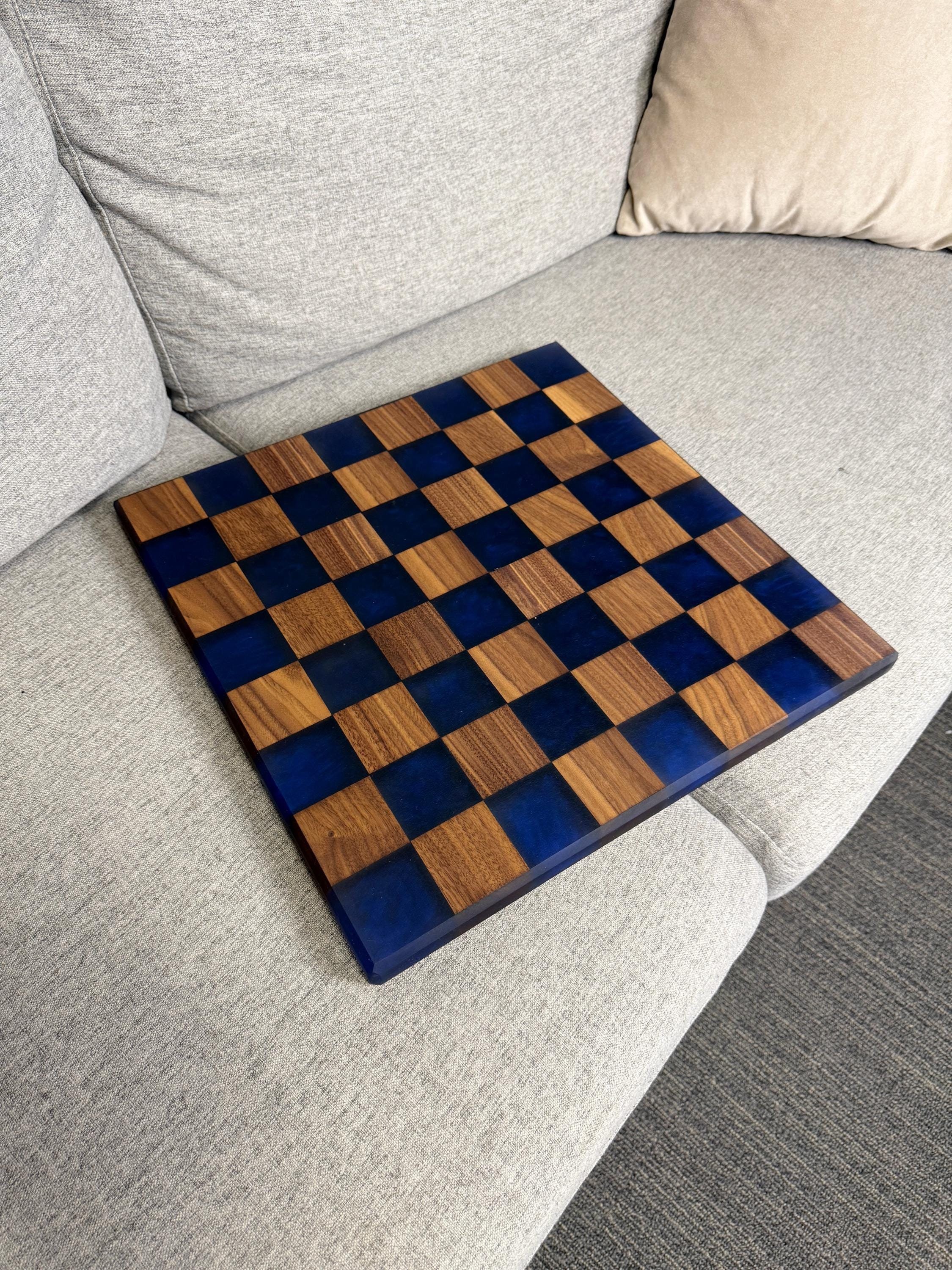 Handmade Large Chess Board Set, Epoxy Resin Chess Board, Unique Chess ...