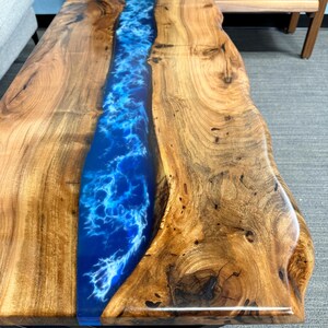 Live Edge Epoxy River Table, Dining Table Top, River Coffee Table, Wood Dining Table, Custom ...