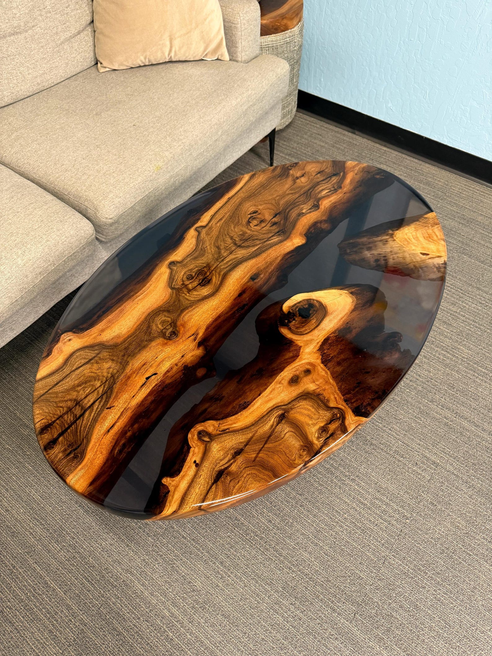 Table, Smoke Black River Table - Etsy