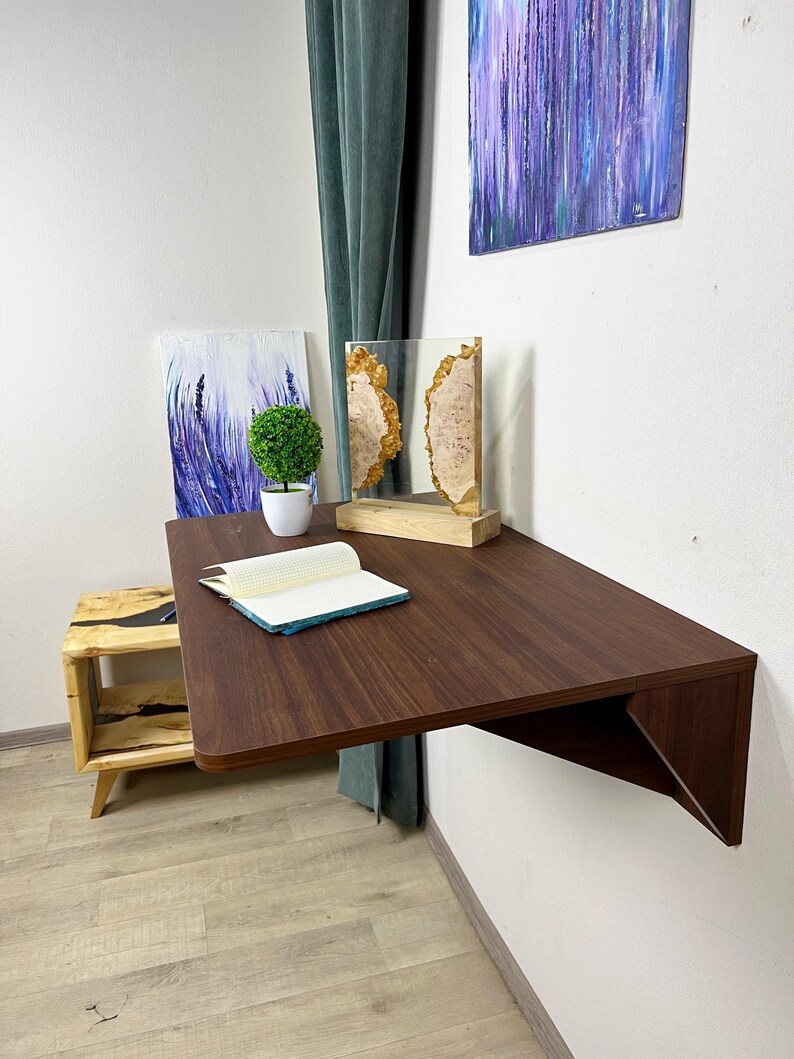 Wall-mounted Folding Table, Folding Table With Shelves, Space Saving ...