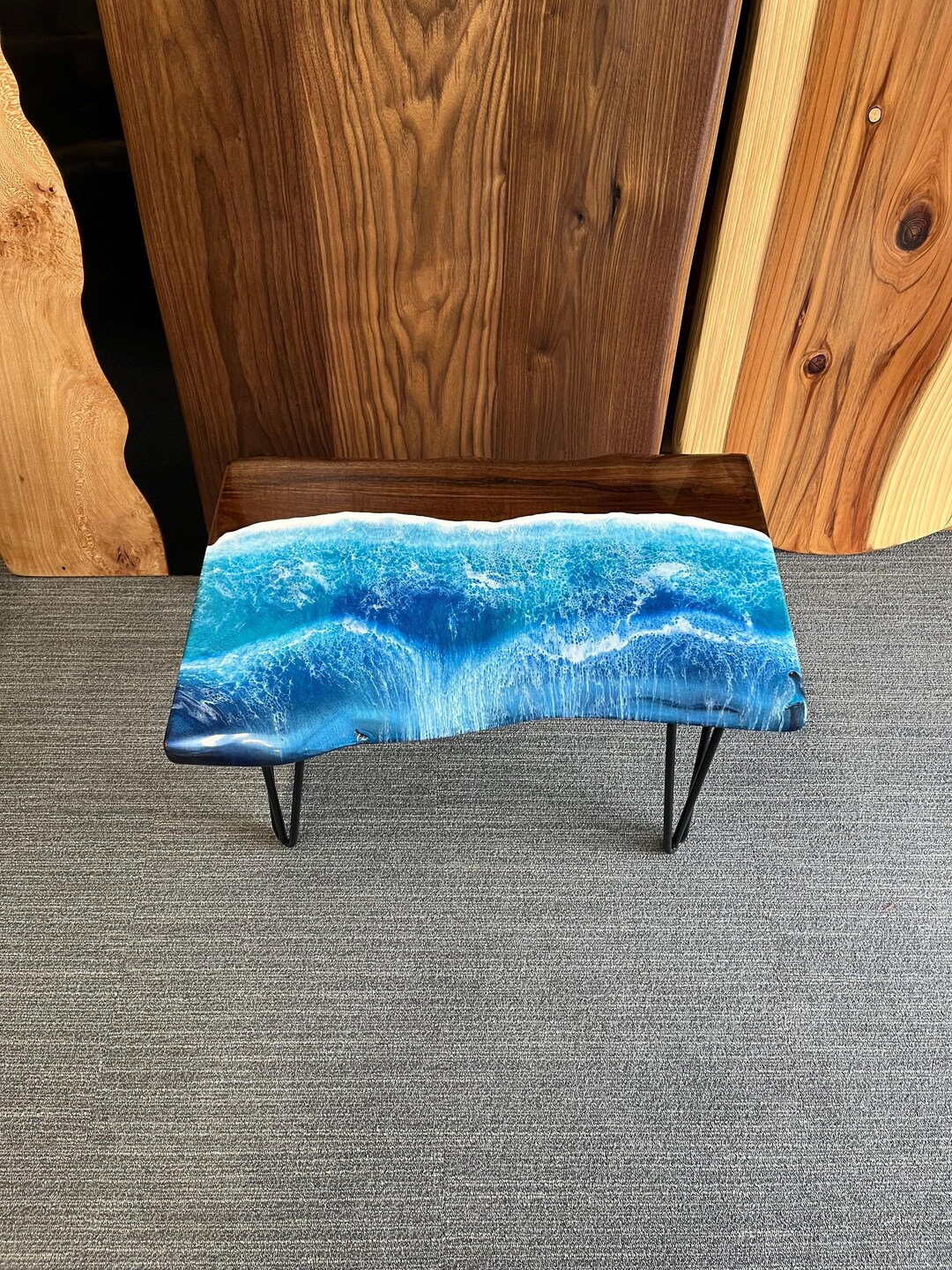Epoxy Waves and Ocean Table Top, Epoxy Resin Table, Epoxy Ocean River ...