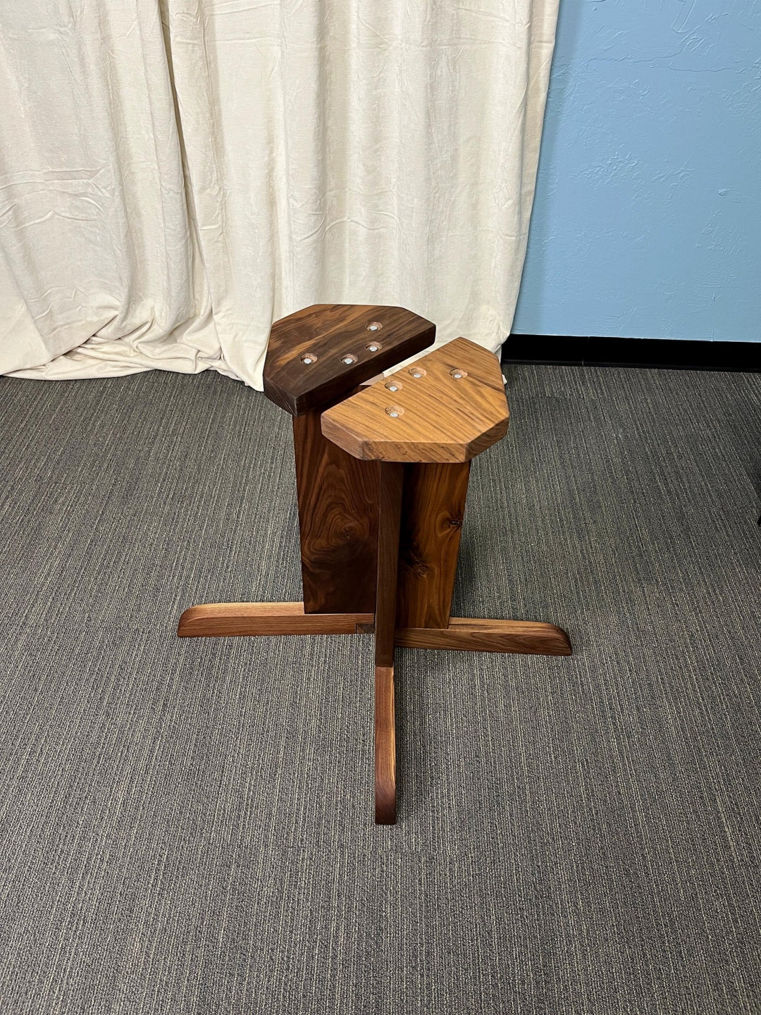 Walnut Round Coffee & Dining Table Legs, Pedestal Table Legs, Kitchen ...