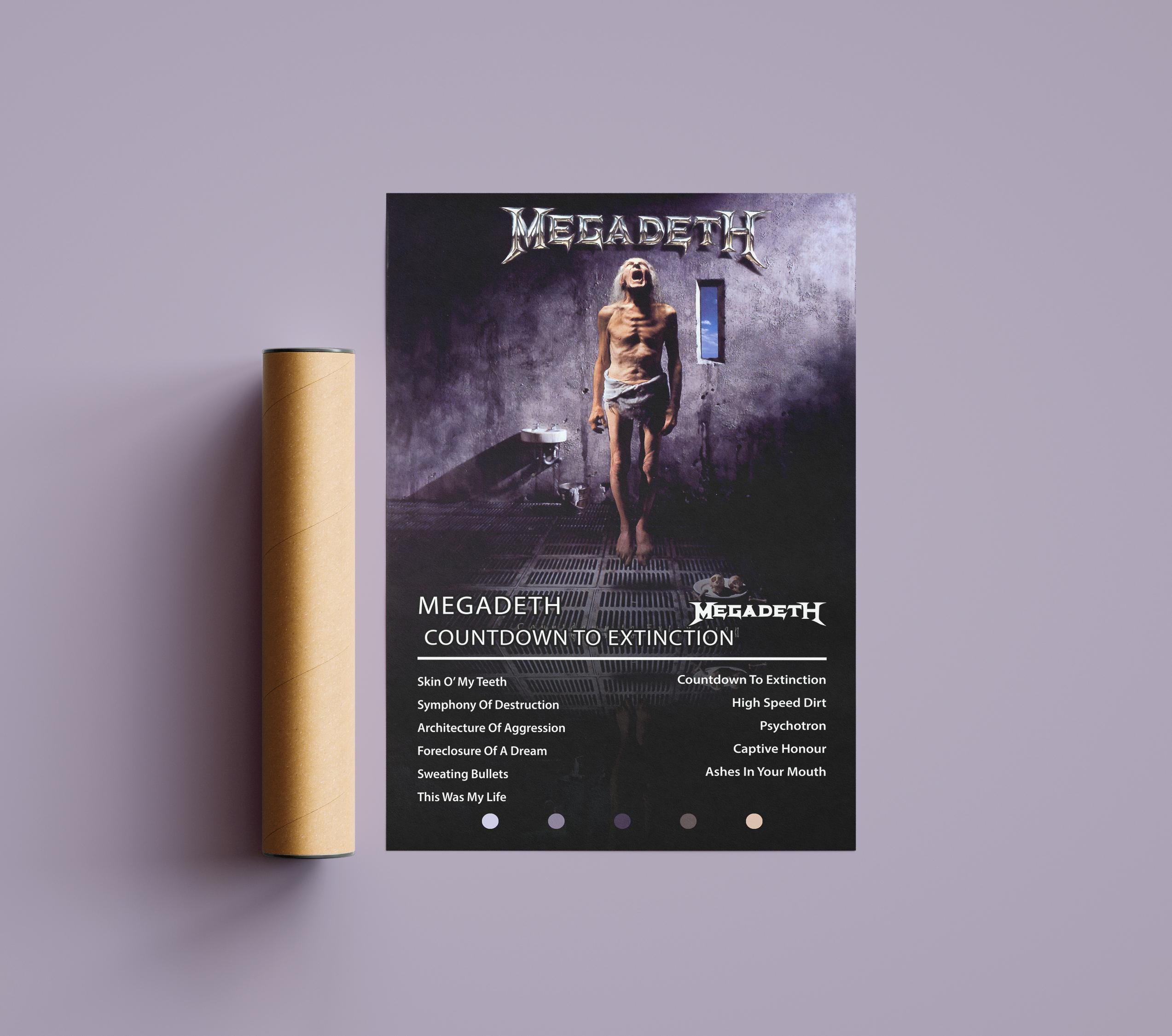 Megadeth Poster Countdown to Extinction Poster Album Poster Prints Wall ...