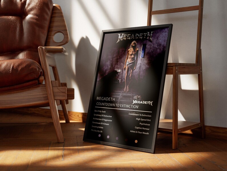 Megadeth Poster Countdown to Extinction Poster Album Poster Prints Wall ...