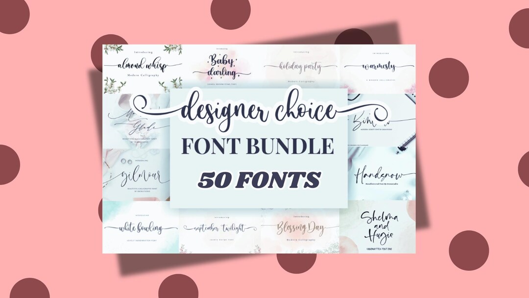 Designer Choice Font Bundle, Groovy Fonts, Cricut Font, Canva Fonts ...