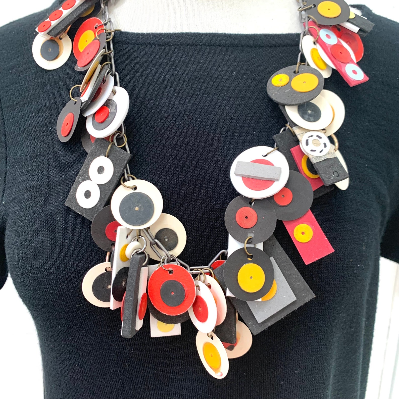 Paper Vinyl Necklace Modern Paper Jewelry Paper Choker Contemporary ...