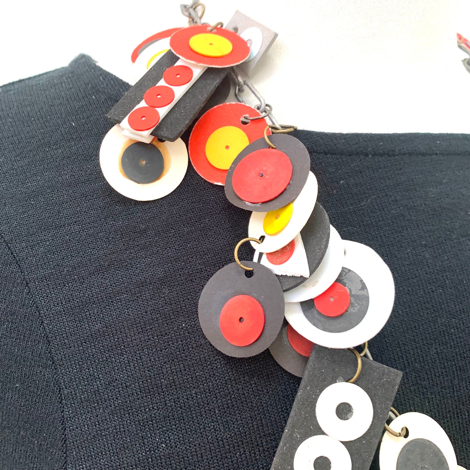 Paper Vinyl Necklace Modern Paper Jewelry Paper Choker Contemporary ...