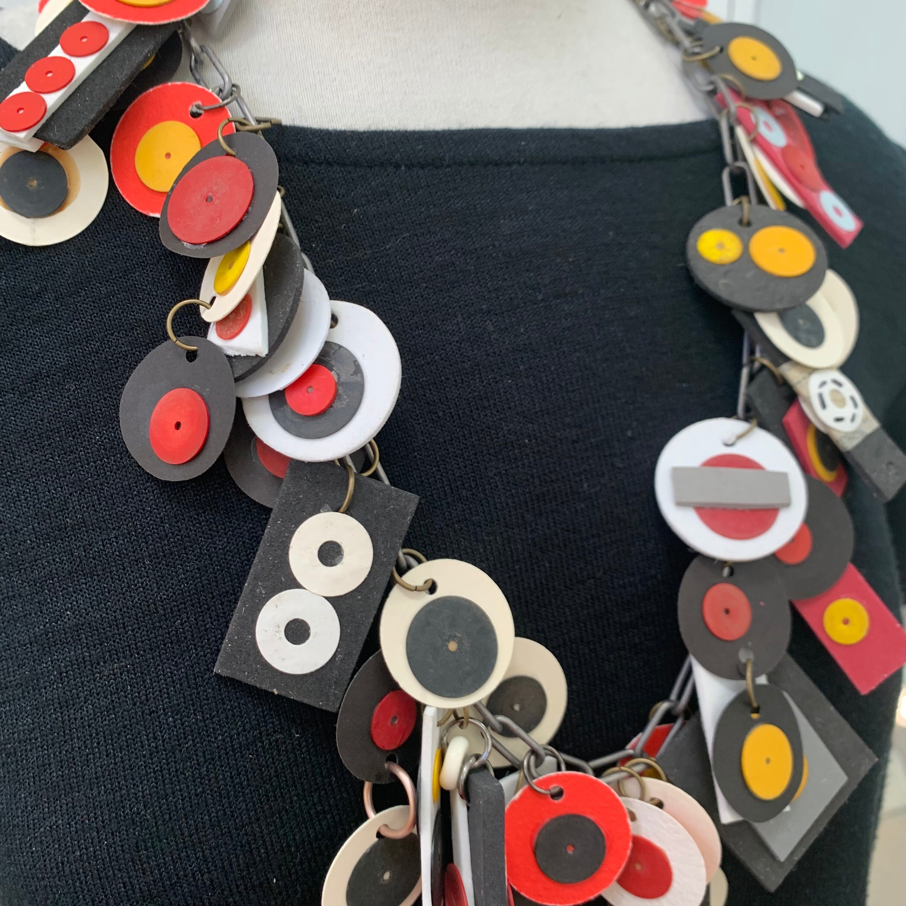 Paper Vinyl Necklace Modern Paper Jewelry Paper Choker Contemporary ...