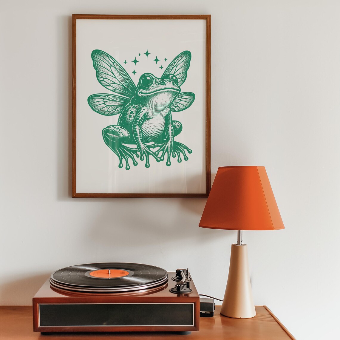 Whimsical Fairy Frog Poster | Y2K Quirky Art for Dorm Room or Apartment ...