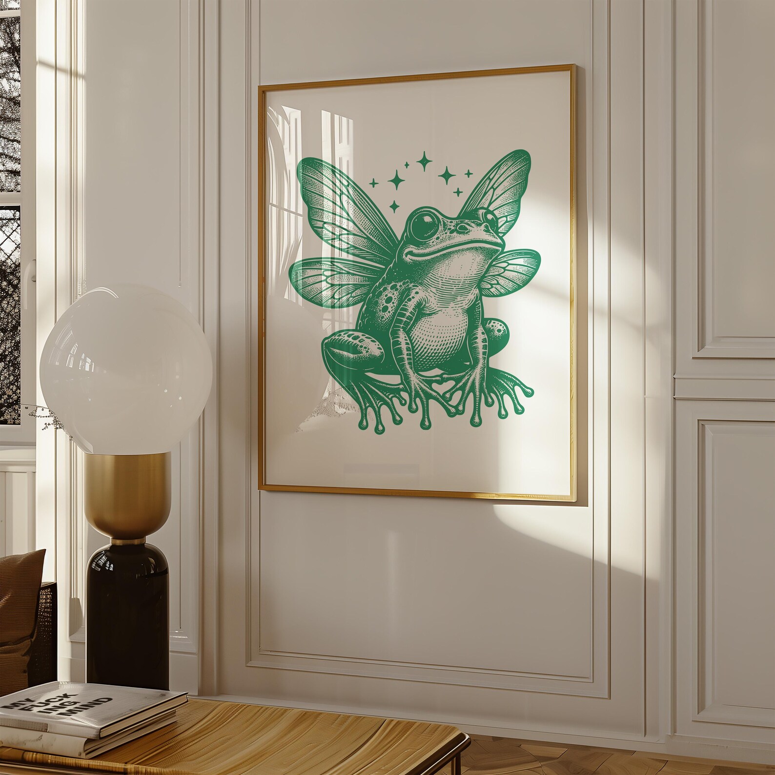 Whimsical Fairy Frog Poster | Y2K Quirky Art for Dorm Room or Apartment ...