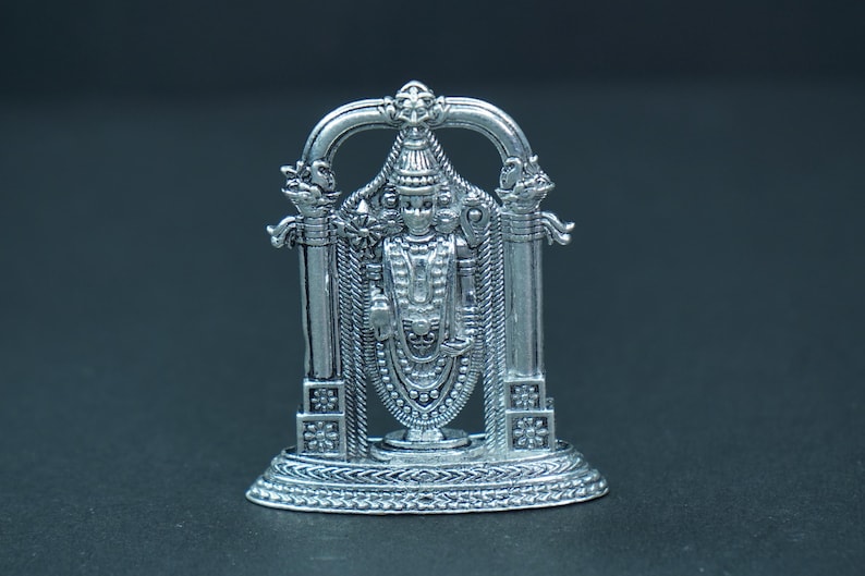 Pure Silver Antique Big Venkateswara Swamy 43.34g, Silver Pooja Items ...
