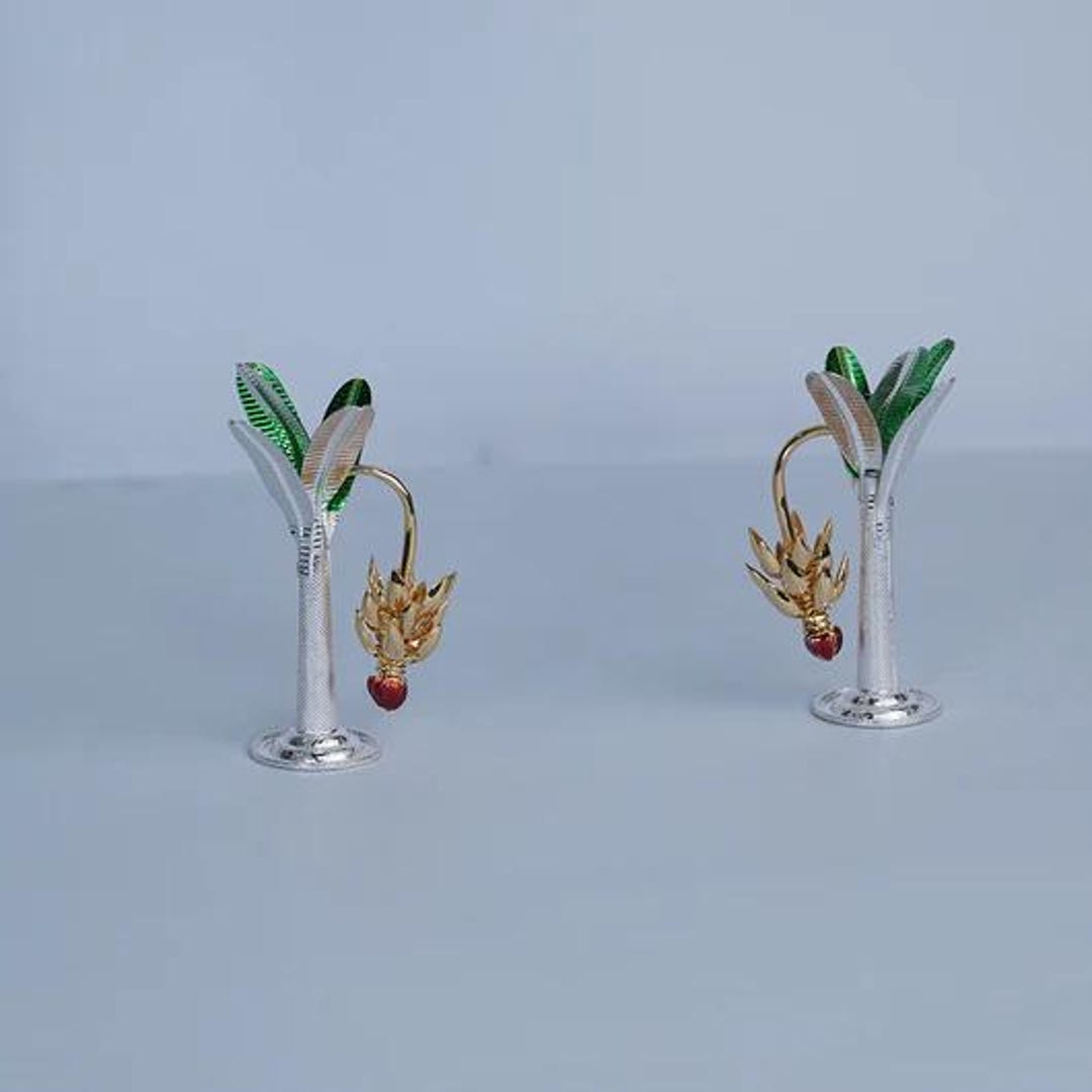 Pure Silver Banana Tree 84.6g, Silver Pooja Plants, Silver Pooja Items ...
