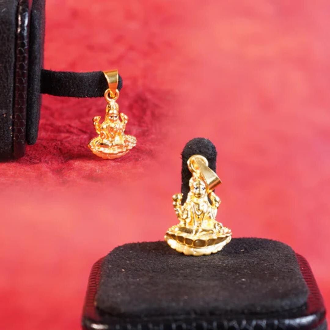 22 Carat Gold Lakshmi Devi Locket 2.37g - Etsy