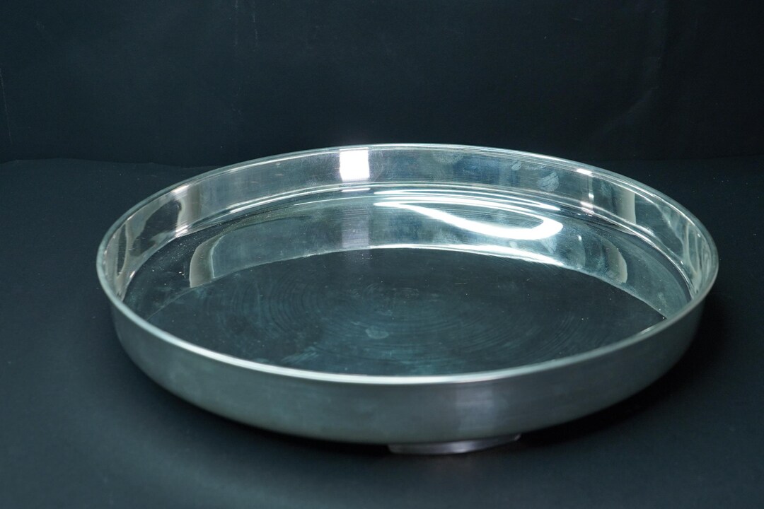 Pure Silver Plates 610g, Silver Thali, Plan Thali, Silver Pooja Plate ...