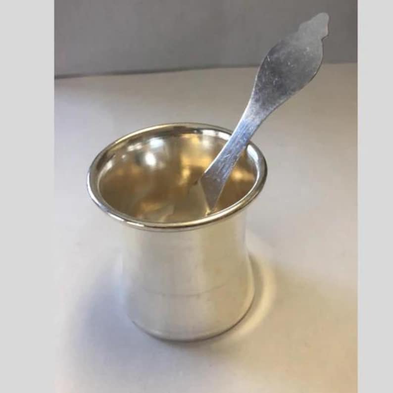 Pure Silver Achamana Patra 35gm, Pure Silver Panchpatra With Aachmani ...