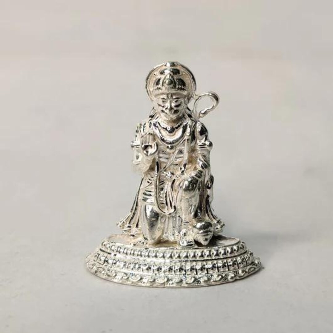 Pure Silver Hanuman Idol 7.60g, Hanuman Figurine, Hanuman Sculpture ...