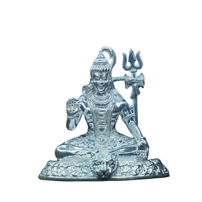 Pure Silver Shiva 64.88g, Shiva Temple Idol, Silver Lord Shiva, Silver ...