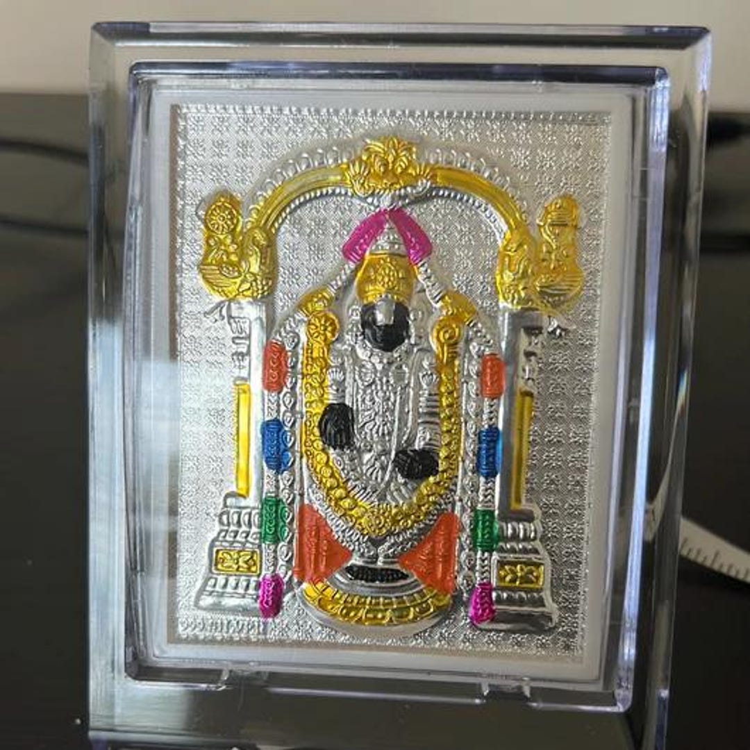 Pure Silver Foil Balaji Picture Frame, Silver Balaji, Silver Balaji ...