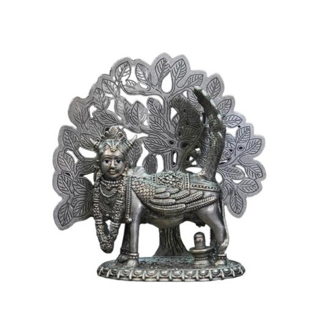 Pure Silver Antique Kamadevi Idol With Mala Tree 47.04G, Silver ...