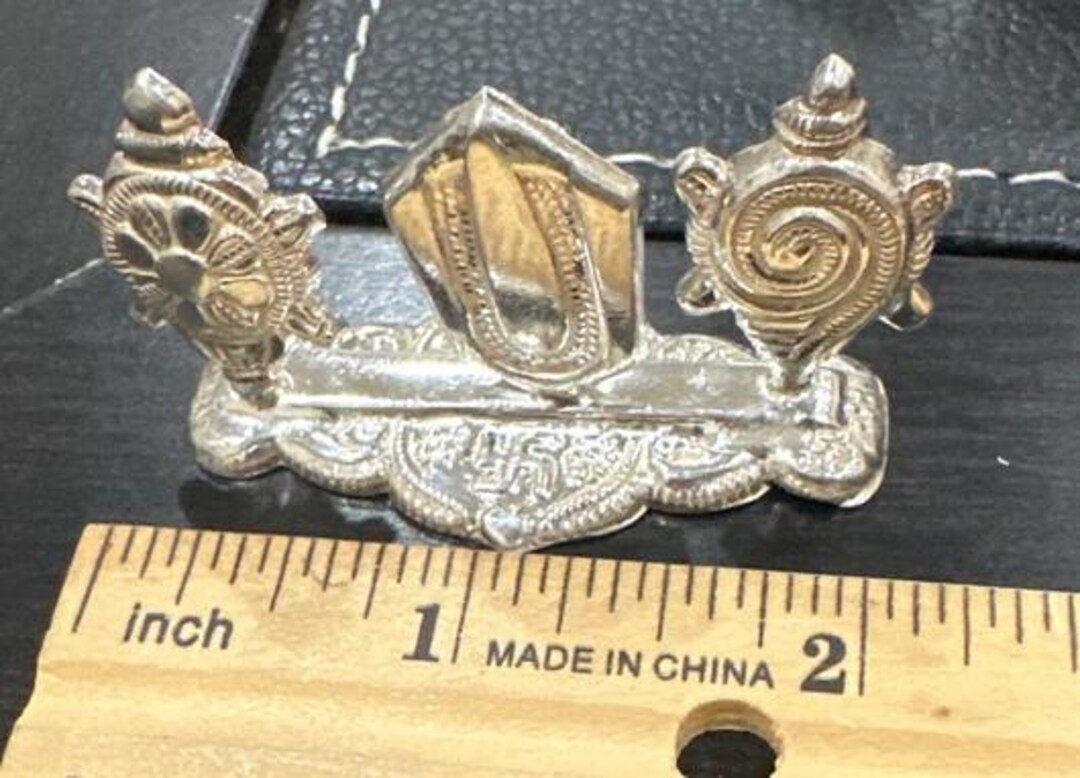 Pure Silver Shanka Chakra Namalu 10g, Pure Silver Shanku, Hindu Symbol ...