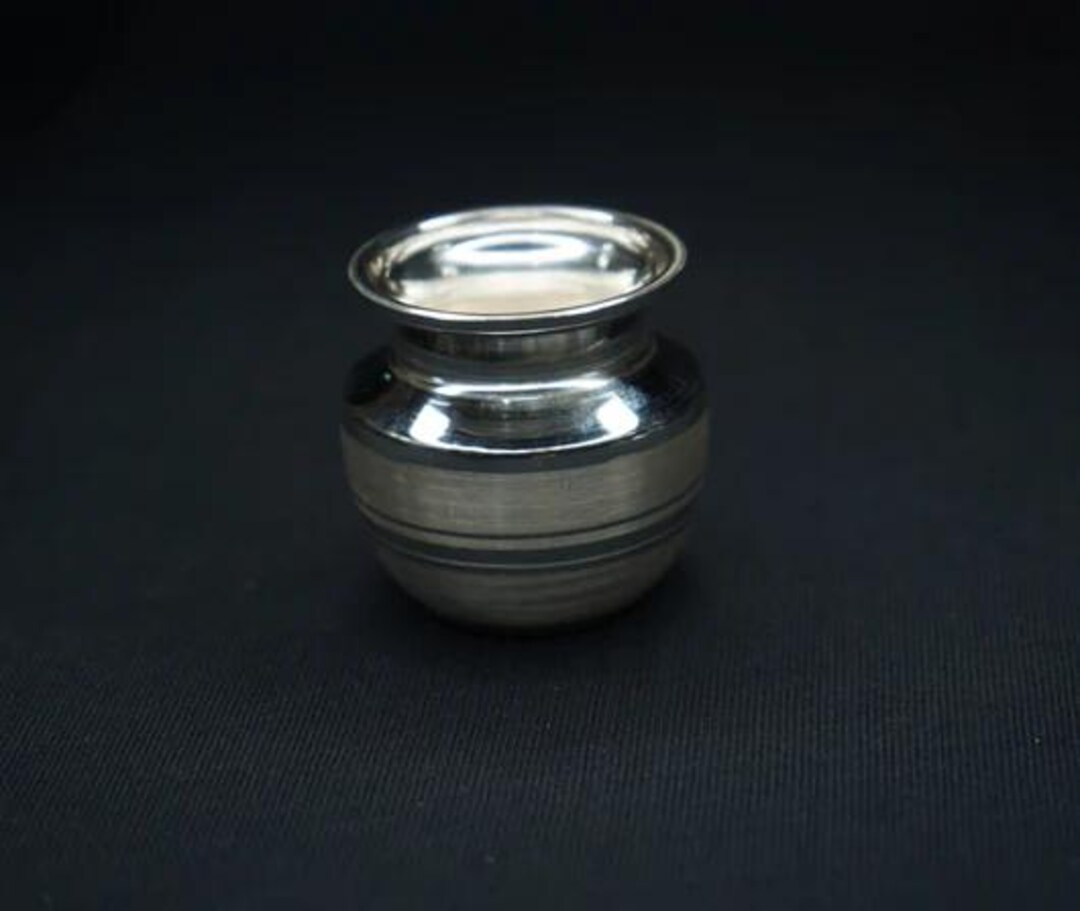 Pure Silver Bindalu 21g, Kalasha for Home, Silver Kalasha for Pooja ...