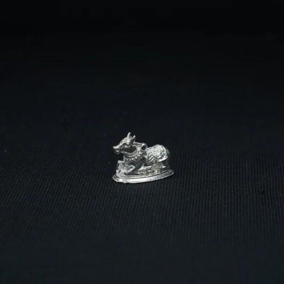 Pure Silver Small Nandi Idol 10g, Silver Nandi Statue, Silver Hindu ...