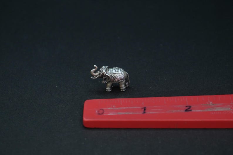 Pure Silver Antique Trunk up Elephant 12.15G, Silver Elephant Statue, Silver Elephant Idol for ...