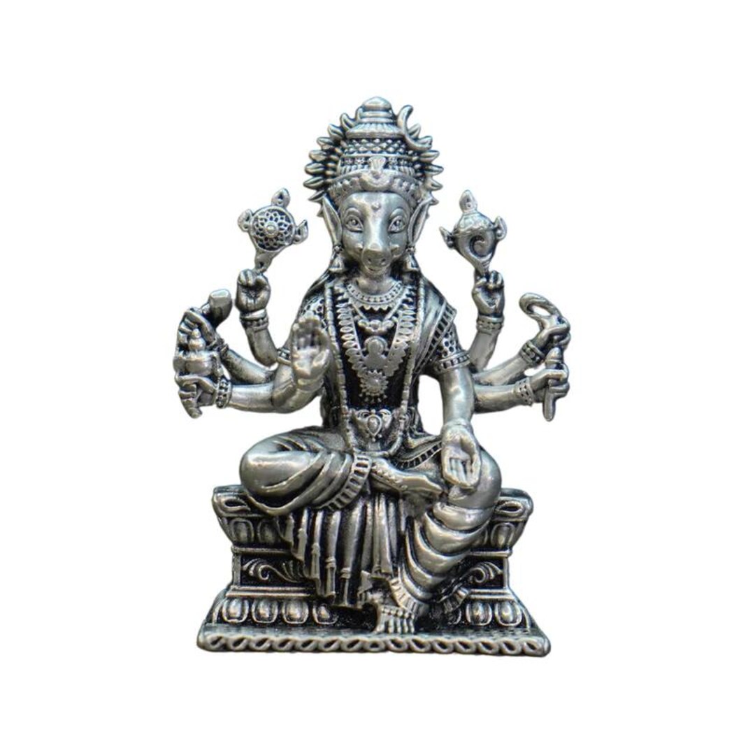 Pure Silver Antique Varahi Devi Sitting 149.97G, Pure Silver Varahi ...