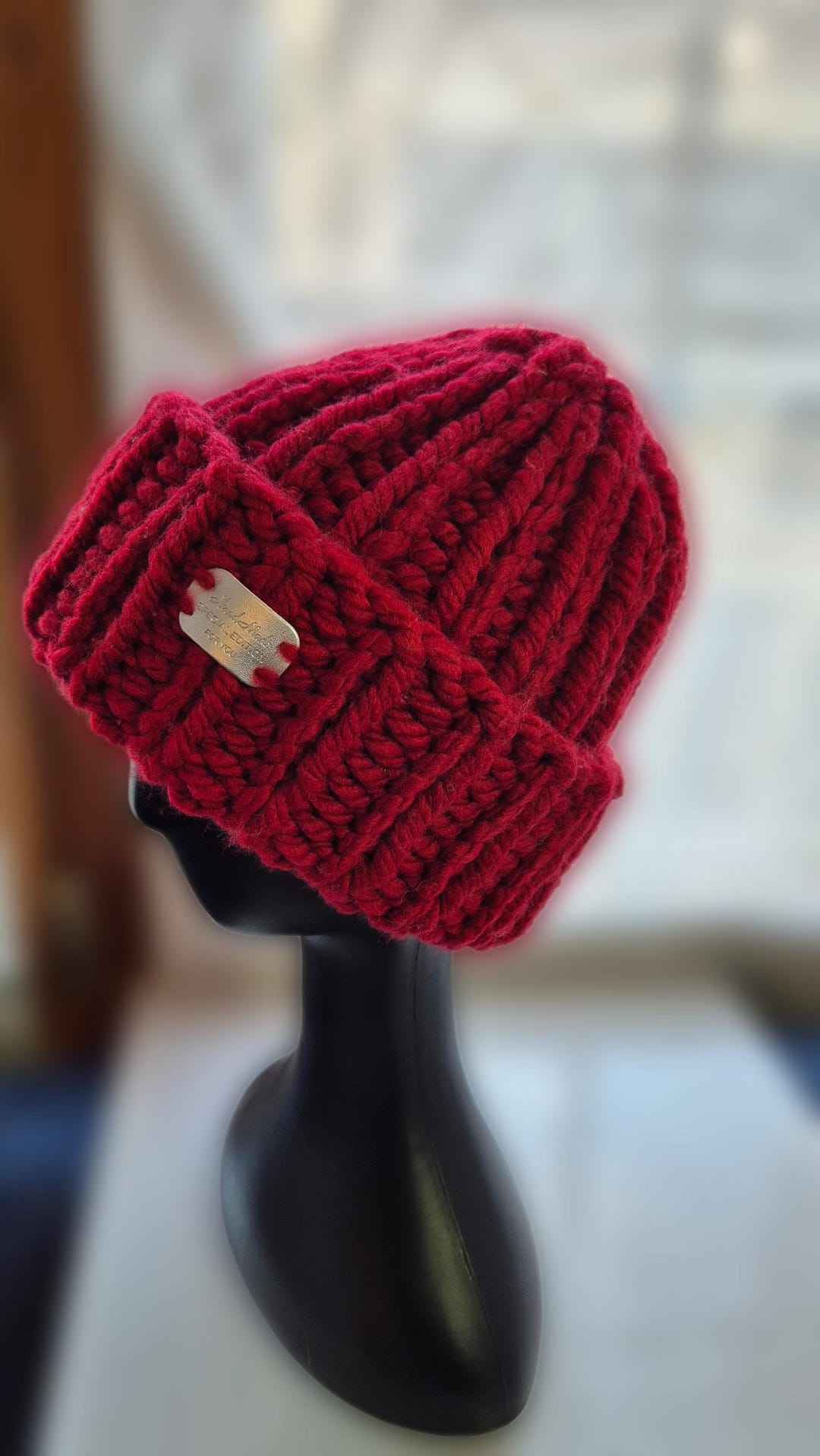 Red Soft Hat, Fat Bini Hat for Winter, Bini Hat Wool, Winter ...