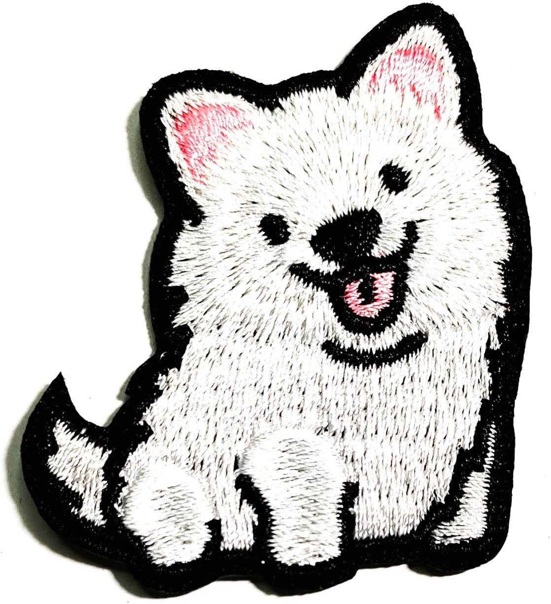 3 Pieces. Lovely Samoyed Dog Cartoon Patch Puppy Embroidered Iron on ...