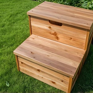 DIY Wooden Storage Step Stool Build Plan, Wood Working Plan, Diy Build ...