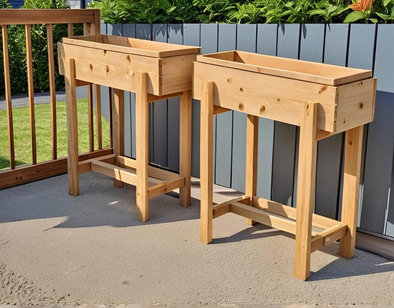 DIY Wooden Outdoor Planter Box Build Plan, Woodworking Plans, DIY ...