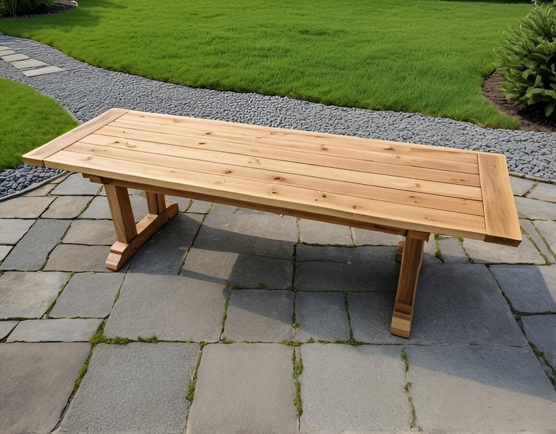 DIY Wooden Garden Table Build Plan: Step-by-step (PDF File) - Etsy