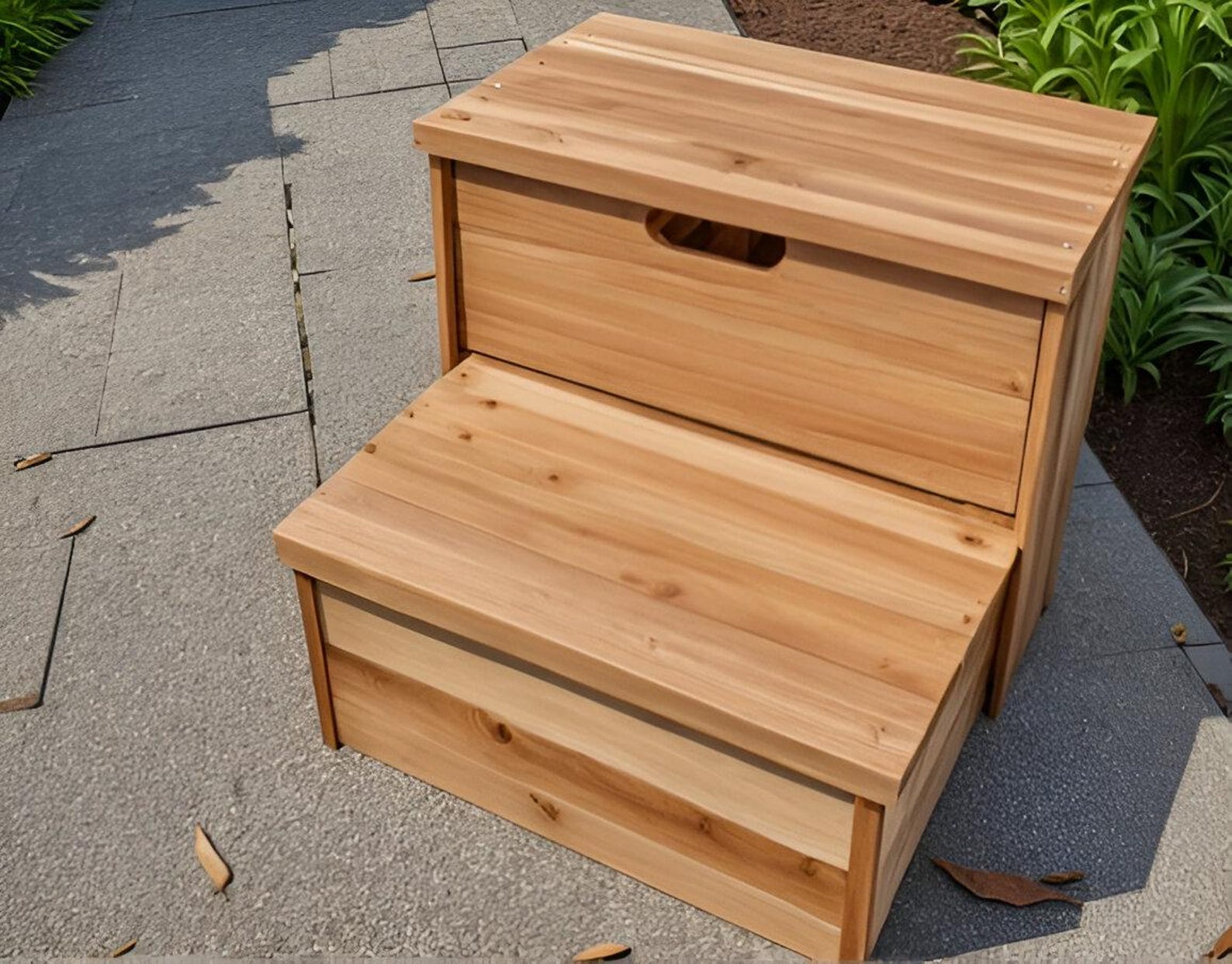 DIY Wooden Storage Step Stool Build Plan, Wood Working Plan, Diy Build ...