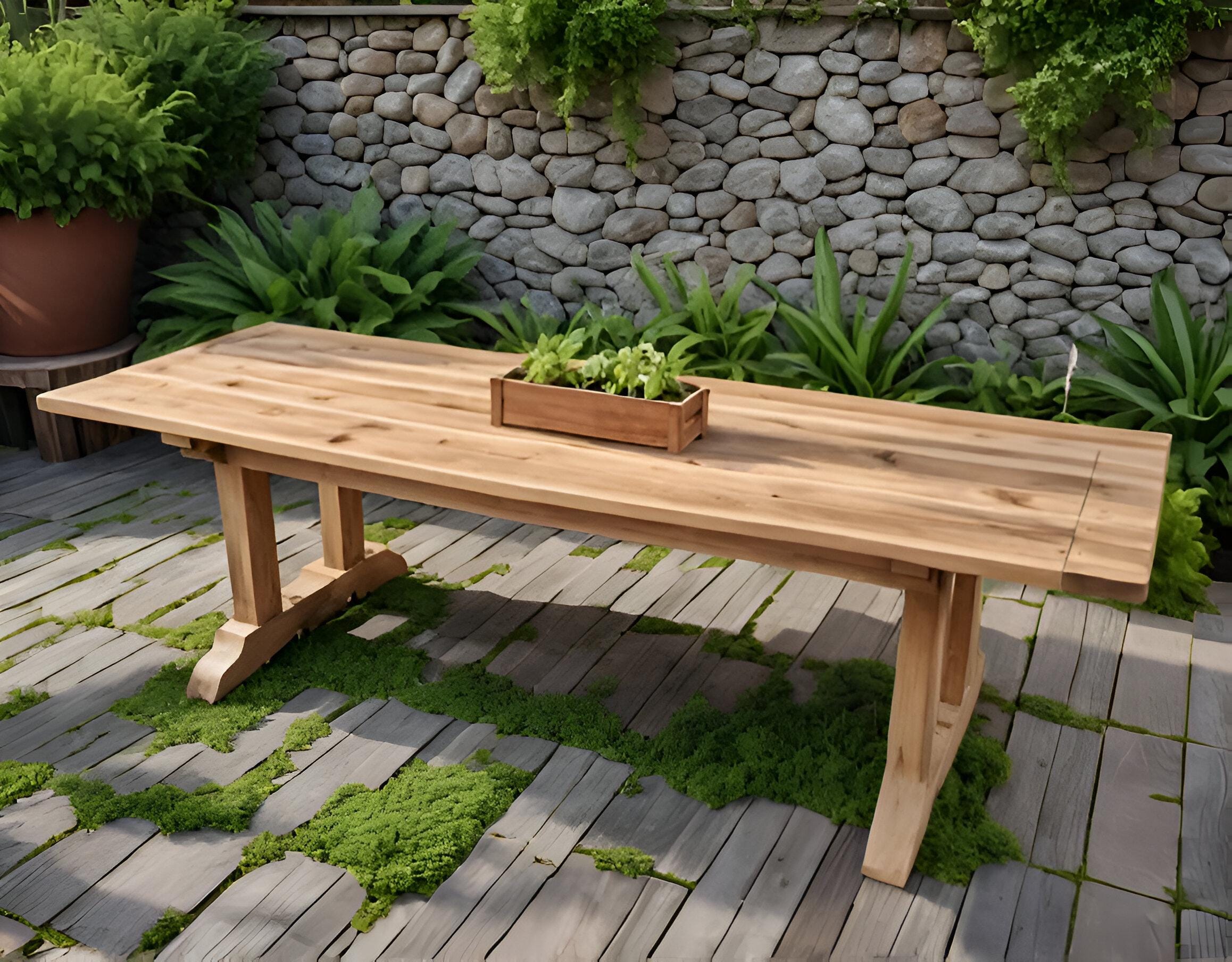 DIY Wooden Garden Table Build Plan: Step-by-step (PDF File) - Etsy
