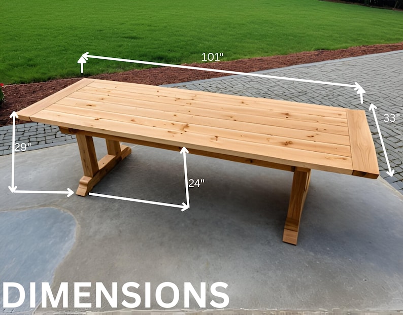 DIY Wooden Garden Table Build Plan: Step-by-step (PDF File) - Etsy